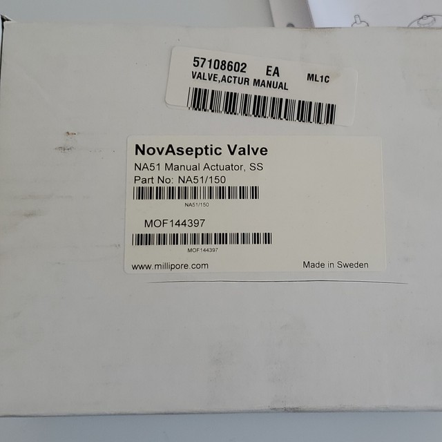 - Millipore NA51/150 NovAseptic Valve NA51 Manual Actuator SS for sale ...