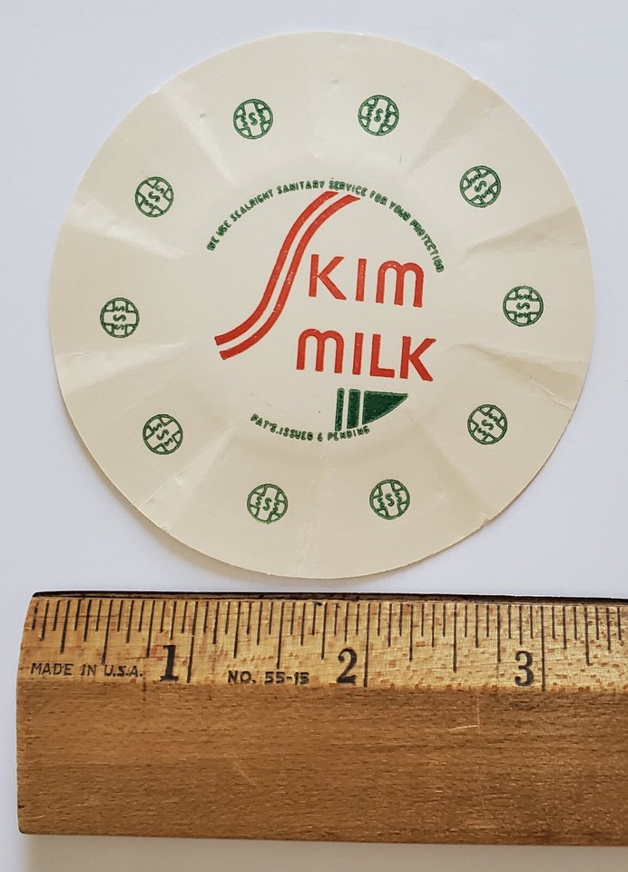 vintage Skim Milk Cap; Over 3” diameter’ Unused; FREE shipping! | eBay