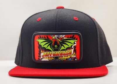 Santa Cruz Skateboards Jeff Grosso Hat, Removable Metal Patch, Flatbill,Snapback | eBay