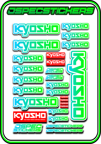 KYOSHO RC RACING STICKER SHEET A5 MINI Z BUGGY CAR NITRO ELECTRIC DRONE ...