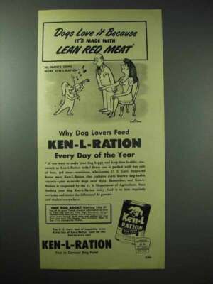 1948 Ken-L Ration Dog Food Ad - Lean Red Meat | eBay