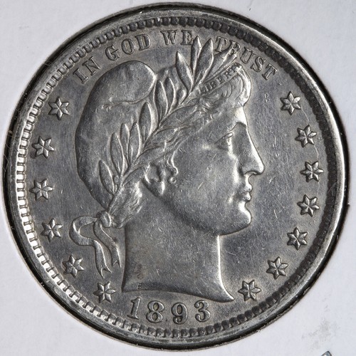 1893 Barber Silver Quarter AU E242 SYLK | eBay