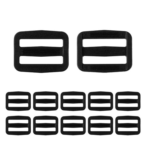 12 Pcs Tri Glide Slider 1 inch Plastic Tri-Glide Slides Buckles Kit ...