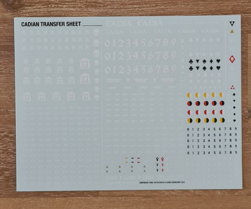 Astra Militarum Cadia Transfer Sheet - Warhammer 40k | eBay.de