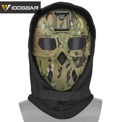 IDOGEAR Tactical Full Face Mask Protective Airsoft Mask Hood Military ...