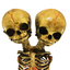 Vintage Deluxe Double Head Siamese Twin Skeleton Medical Model Specimen ...