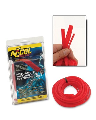 ACCEL High-Temperature Sleeving Kit - 2007RD Red 25 Feet - Harley Wires ...