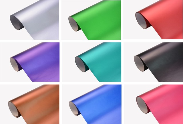 8 /m² Chrom matt - lila Metallic 1000 X 152 Cm Auto klebe Folie ...