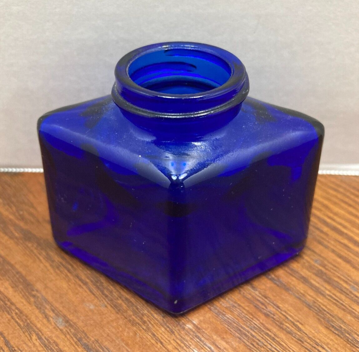 Vintage 2 oz Parker Cobalt Blue Ink Well Bottle - Diamond shape 2"x2"x3 ...