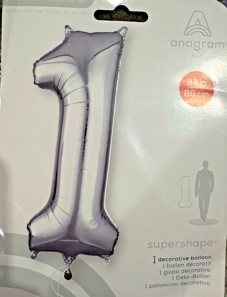 Anagram number 8 helium foil Balloon 34 in 86cm | eBay