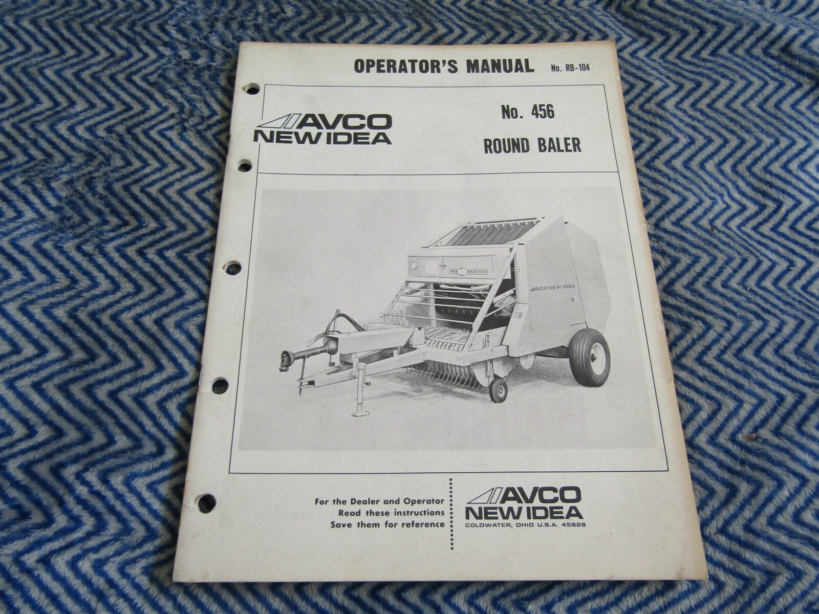 AVCO NEW IDEA MODEL 456 ROUND BALER OWNER'S OPERATORS MANUAL | eBay