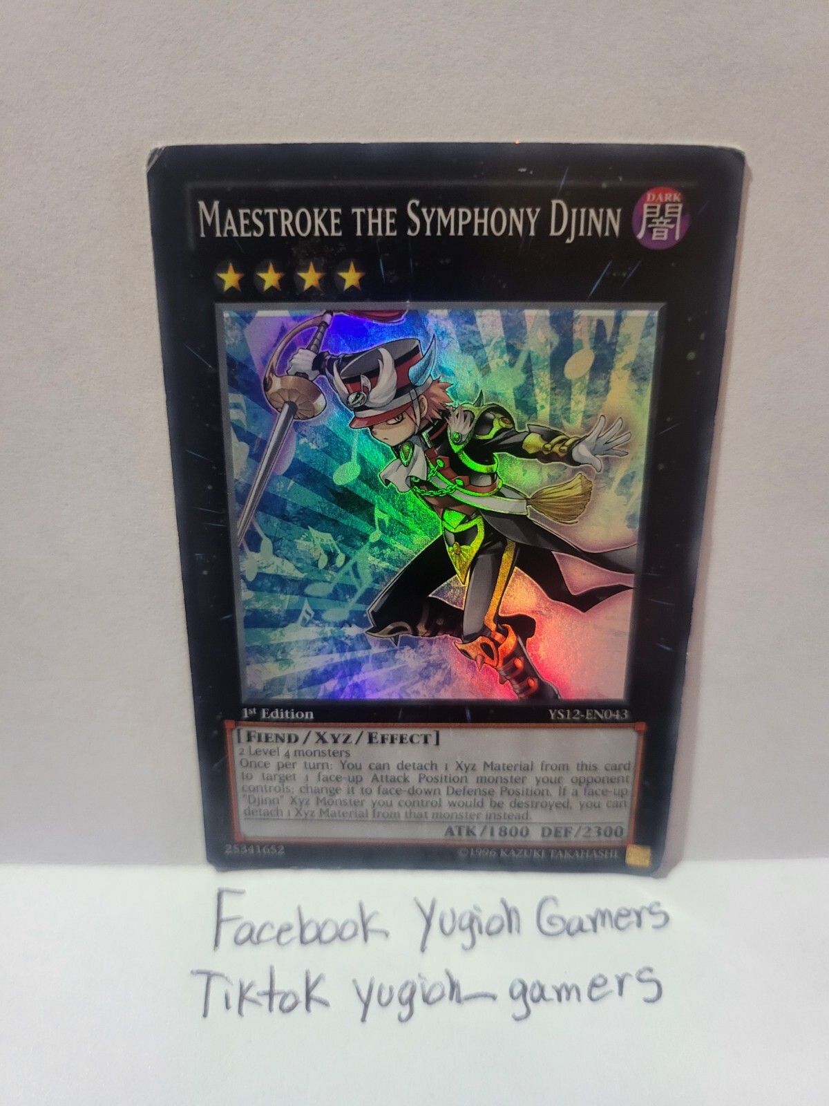 Yu-Gi-Oh Maestroke The Symphony Djinn YS12 1st Edition Super Rare Heavy ...