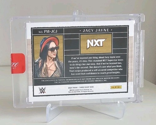 JACY JAYNE Prime Mem Patch Auto #01 /10 Pink FOTL 2024 Panini WWE Three ...