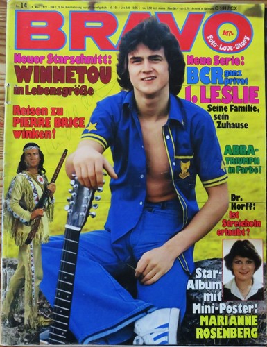 Bravo 14/77 Titelfoto:BCR Leslie,Damned,Queen,David Cassidy, Abba ...