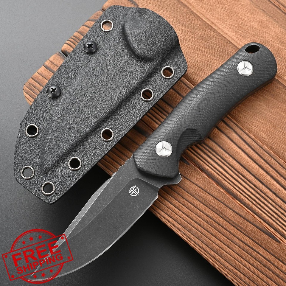 CCFFCC FF109 Fixed Blade Knife G10 Handle Kydex Sheath Camping Hunting ...