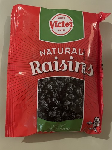 Victor Natural California Seedless Raisins, 15 Oz. Best by 07/31/2025 ...
