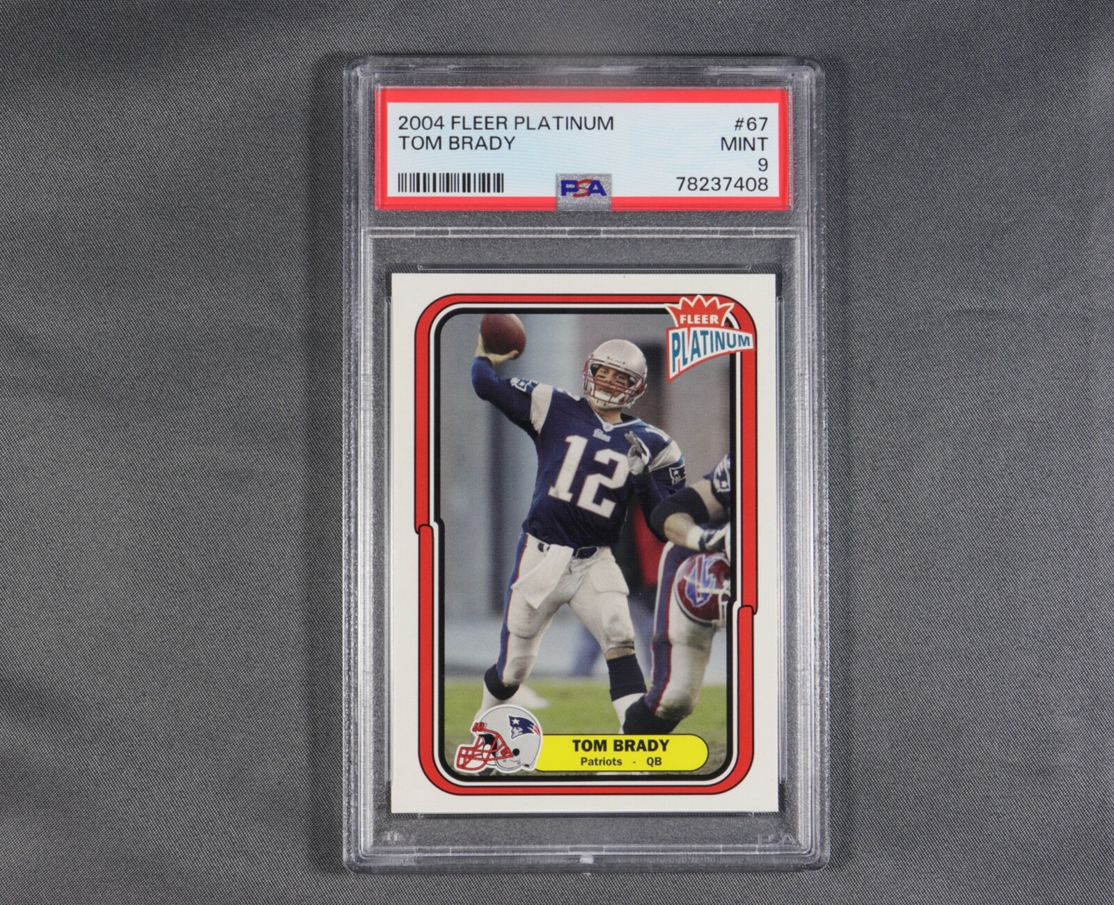 2004 Fleer Platinum Football Card #67 TOM BRADY PSA 9 MINT | eBay