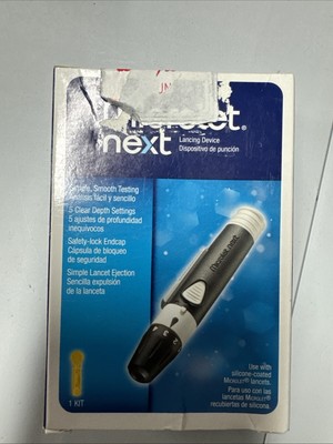 Microlet Next Lancing Device Kit 5 Clear Depth Settings with Safety ...