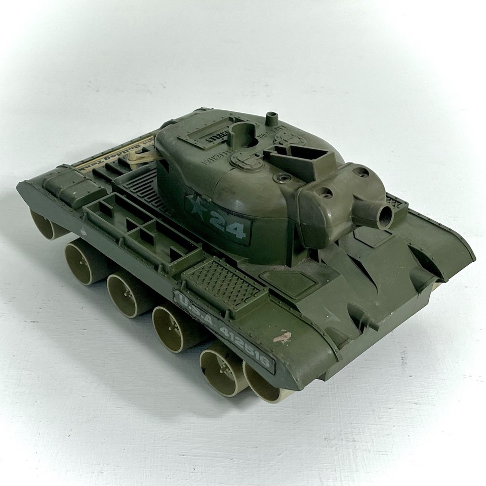 READ Vintage 1960's REMCO US Army Bulldog Tank Toy Large USA Metal For ...