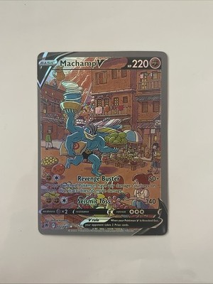 Machamp V Pokemon Card | Rare Alternate Art Shiny Holo | 172/189 | eBay UK