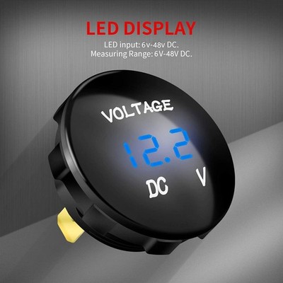 Voltmeter Meter with LED Readout for Automotive and Marine Applications ...