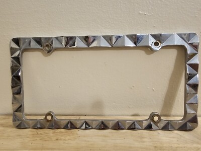 Heavy Triangle Chrome License Plate Frame | eBay