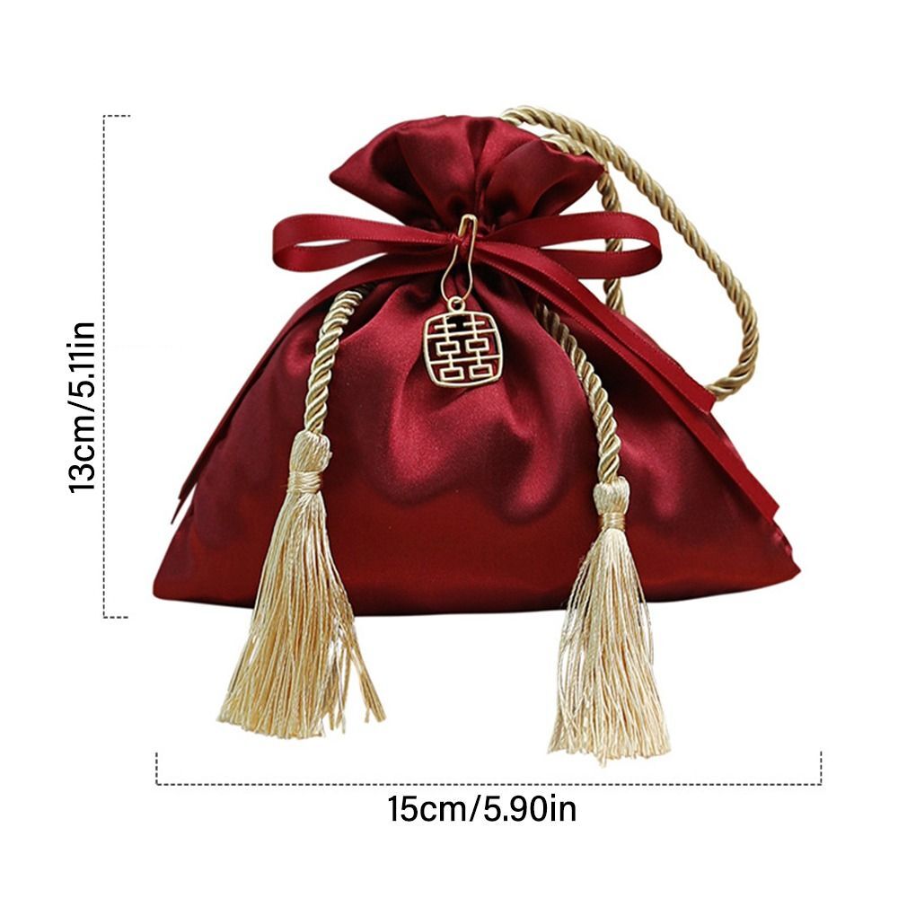 Chinese Style Drawstring Bag Wedding Birthday Gift Packing Candy ...