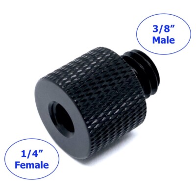 3/8" Male - 1/4" Female Thread Camera Tripod Light Stand Screw Adapter ...