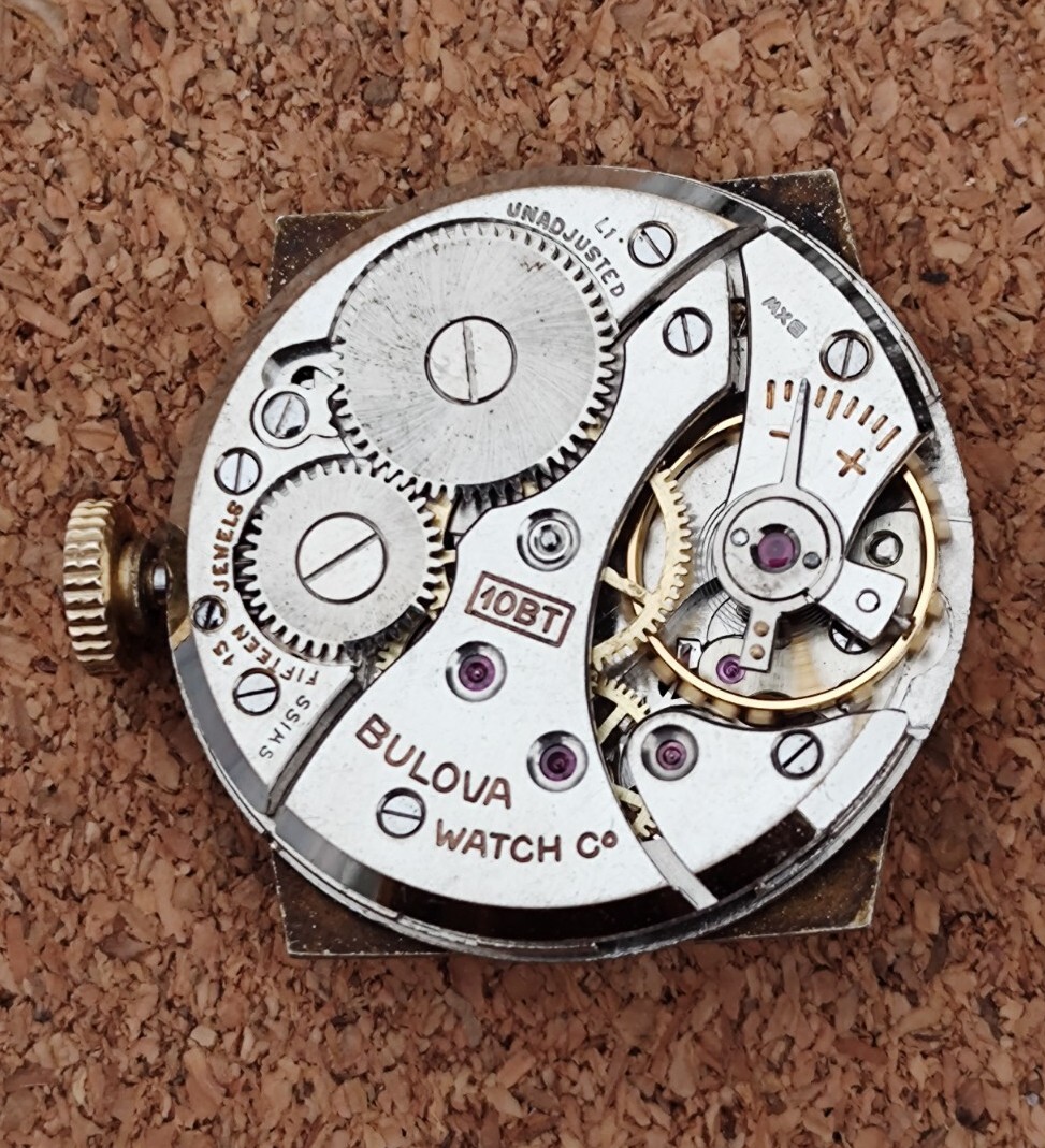 Genuine Bulova 15 Jewel Movement (cal 10BT) in Running Order with Dial ...