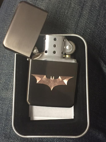 The DARK KNIGHT LIGHTER black ice finish *FREE ENGRAVING* batman bat ...