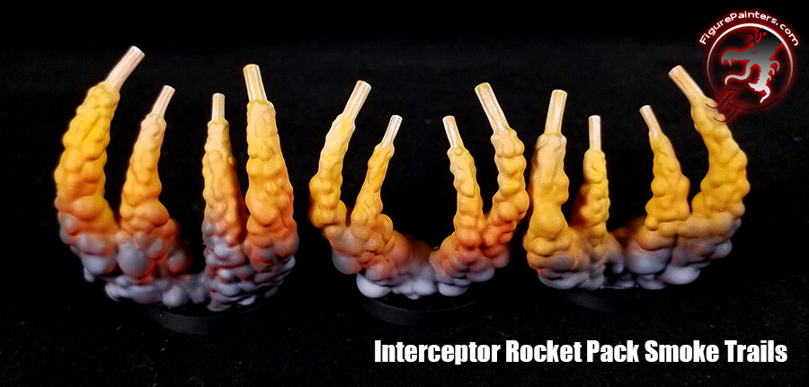 3 Smoke Trail Stands compatible w/ Primaris Inceptor marines, Warhammer ...