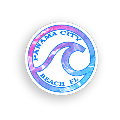 PCB Sticker Panama City Beach FL Ocean Wave Laptop Cup Car Vehicle ...