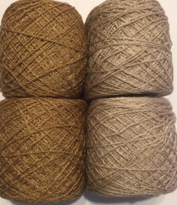Lace yarn Crystal Colors 42 & 158.Acrylic/Rayon. 900 yards per ball. 1 ...