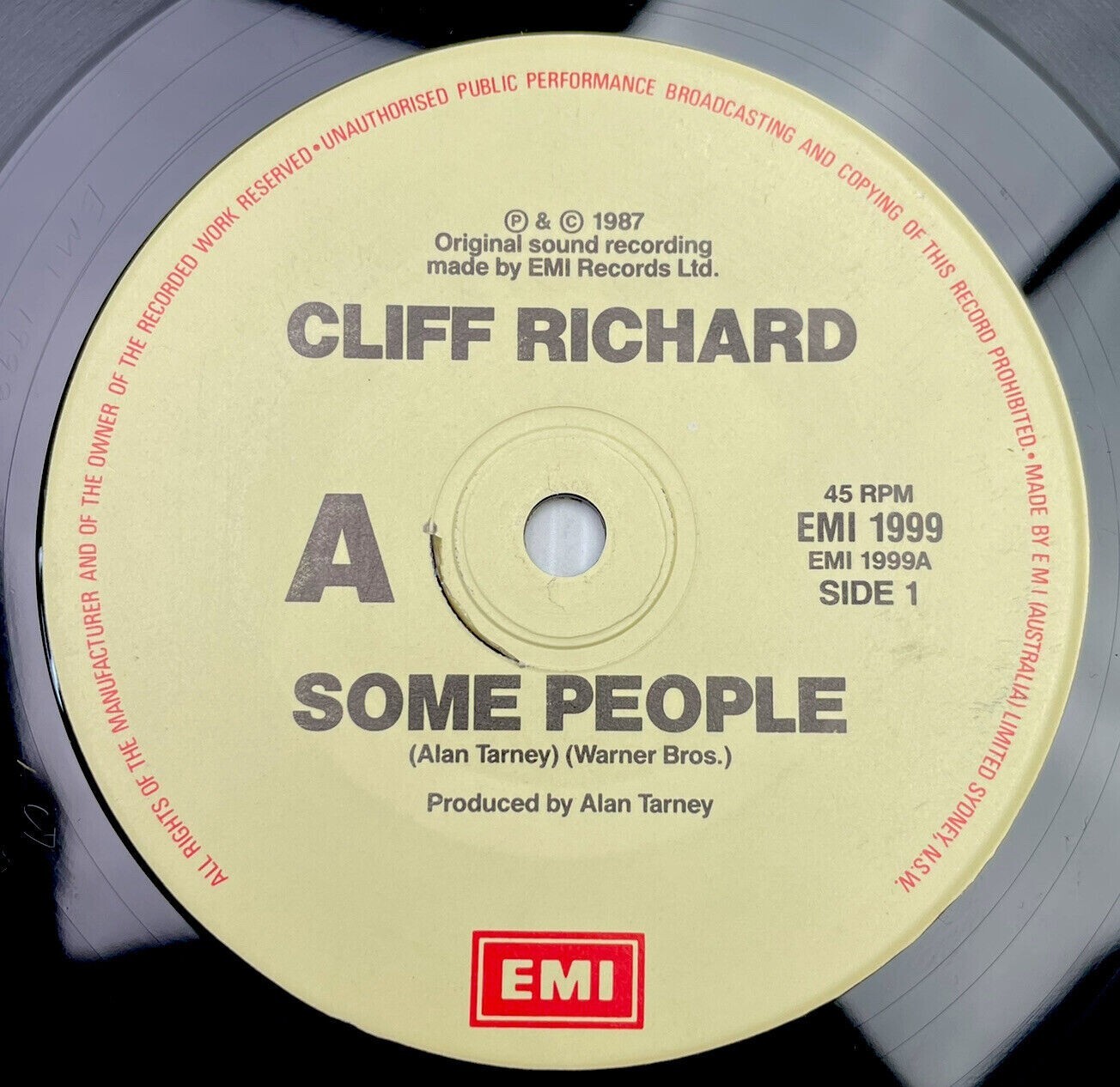 2 VINTAGE 7" VINYL RECORDS-ELECTRIC YOUTH+CLIFF RICHARD-SOME PEOPLE ...
