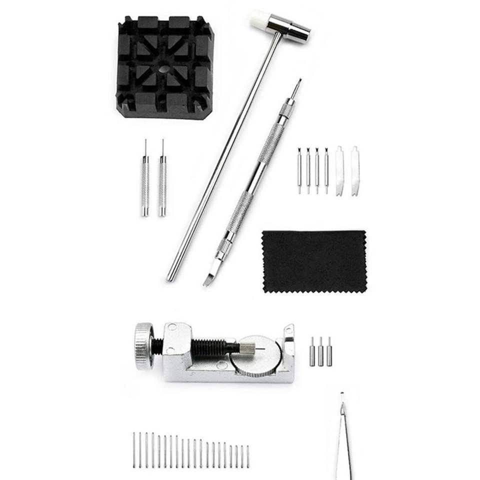 110pcs Watch Strap Removal Repair Tool Kit Raw Lug Box Strap Bracelet ...