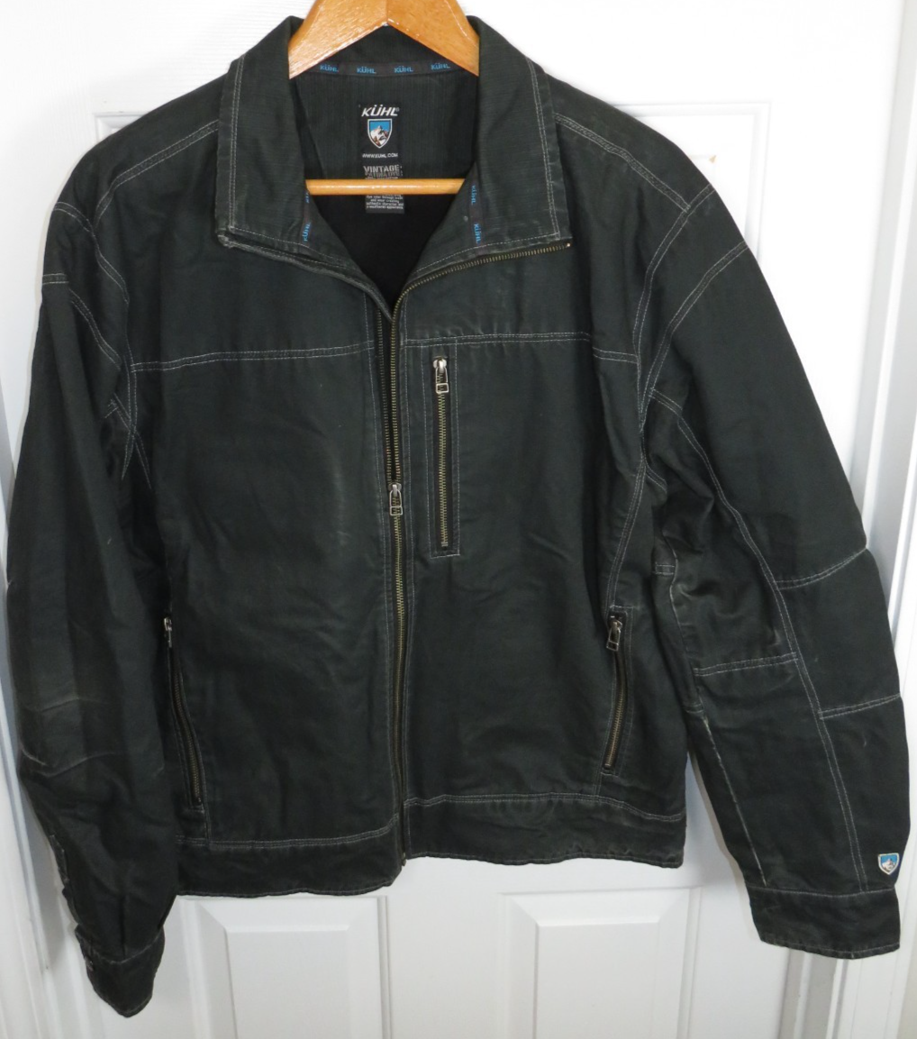 Kuhl Burr Jacket Mens XL Vintage Patina Dye Fleece Lined Full Zip Gun ...