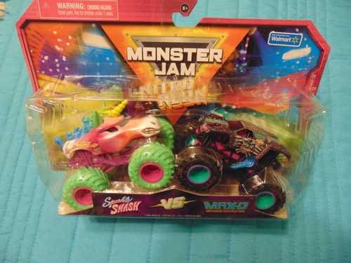 NITRO NEON 2023 SPIN MASTER Monster Jam 2-Pack SPARKLE SMASH & MAX-D | eBay