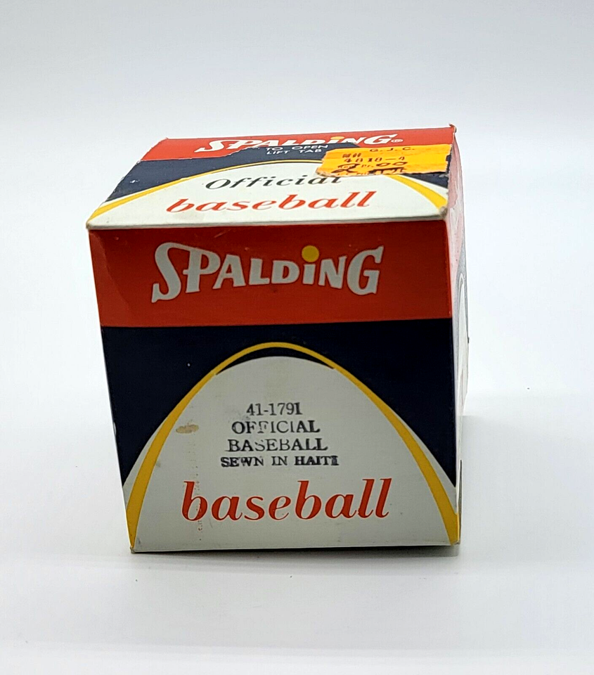 Vintage Spalding Official Baseball Sealed in box RARE 41-1791 Sewn in ...