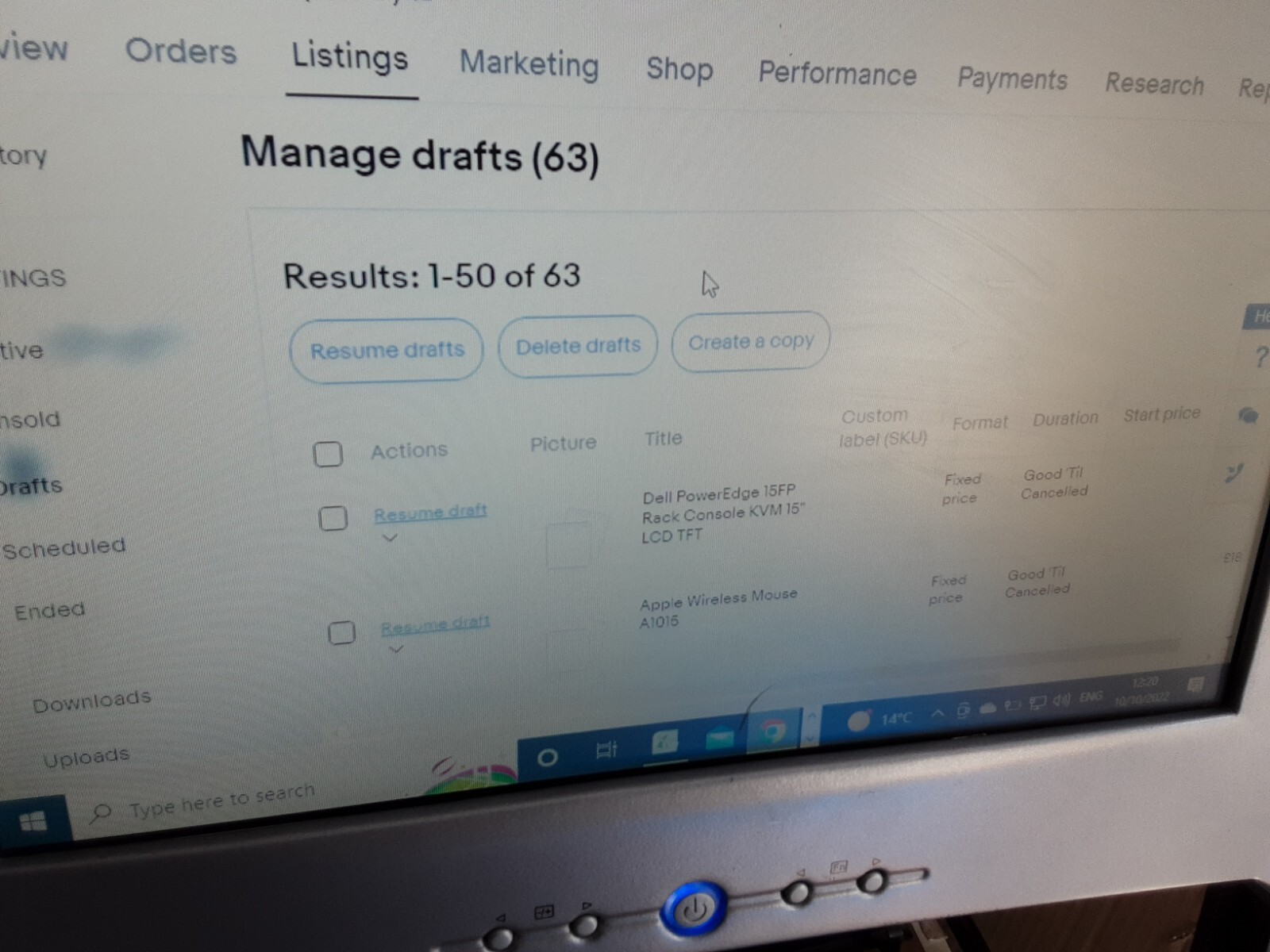 Dell PowerEdge 15FP Rack Console KVM 15" LCD TFT | eBay UK