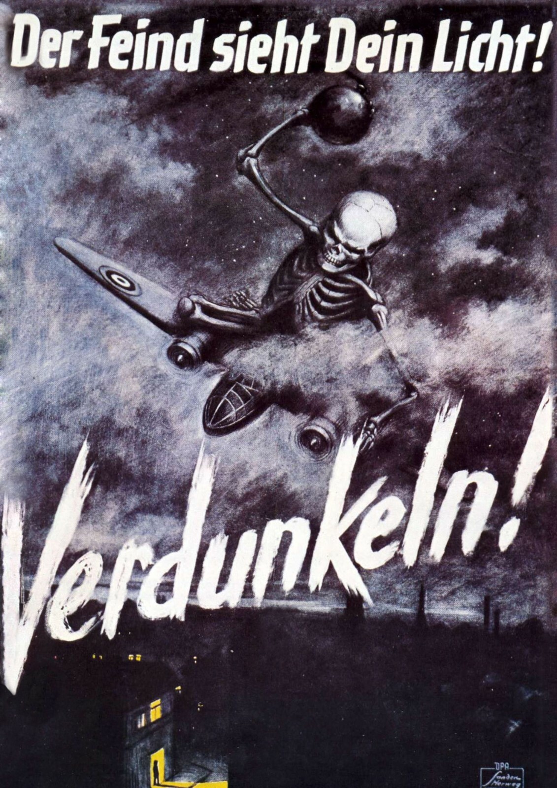 WW2 German Der Feind Sieht Dein Licht! The Enemy Sees Your Light ...