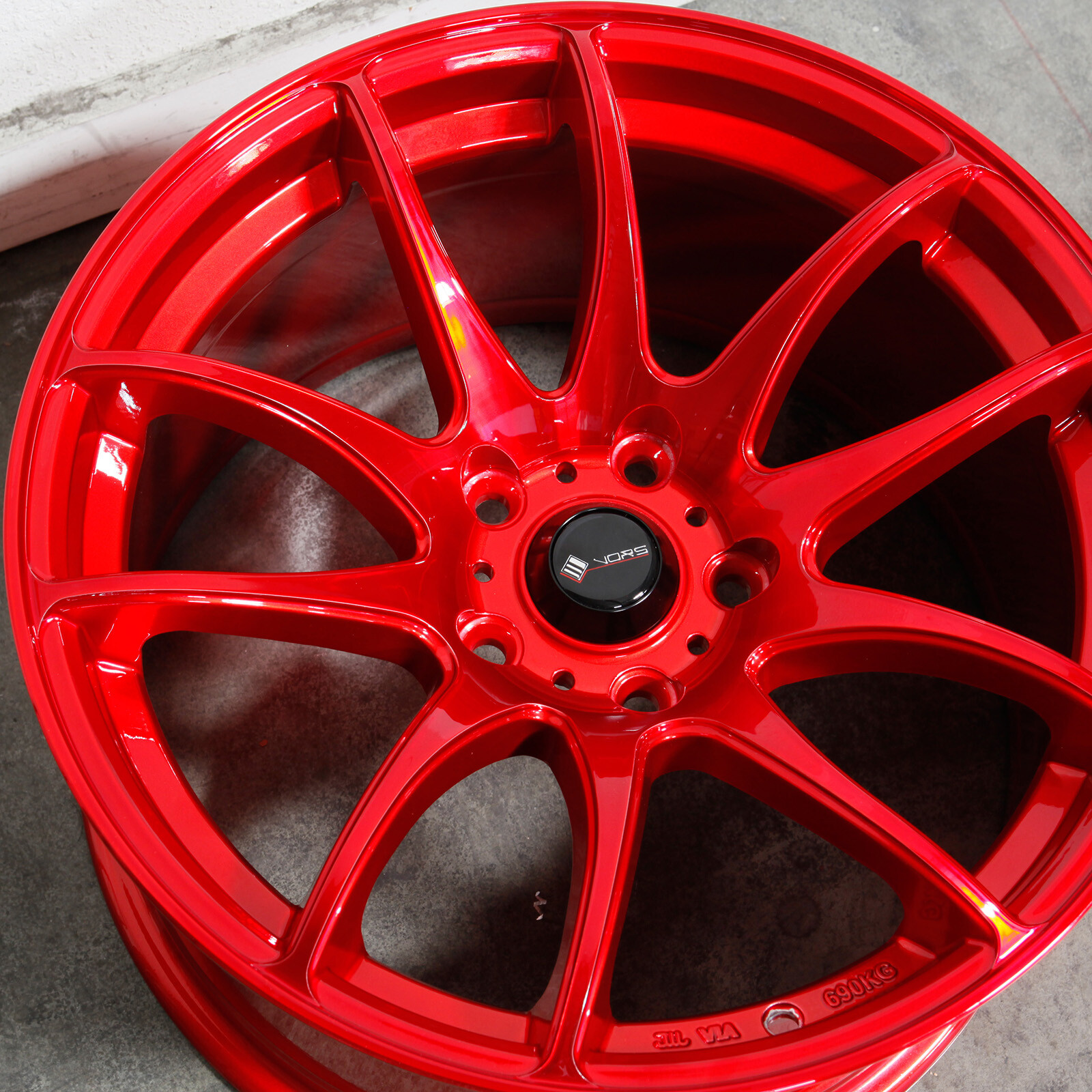 18x8.5 Candy Red Wheels Vors TR4 5x120 35 (Set of 4) 73.1 | eBay
