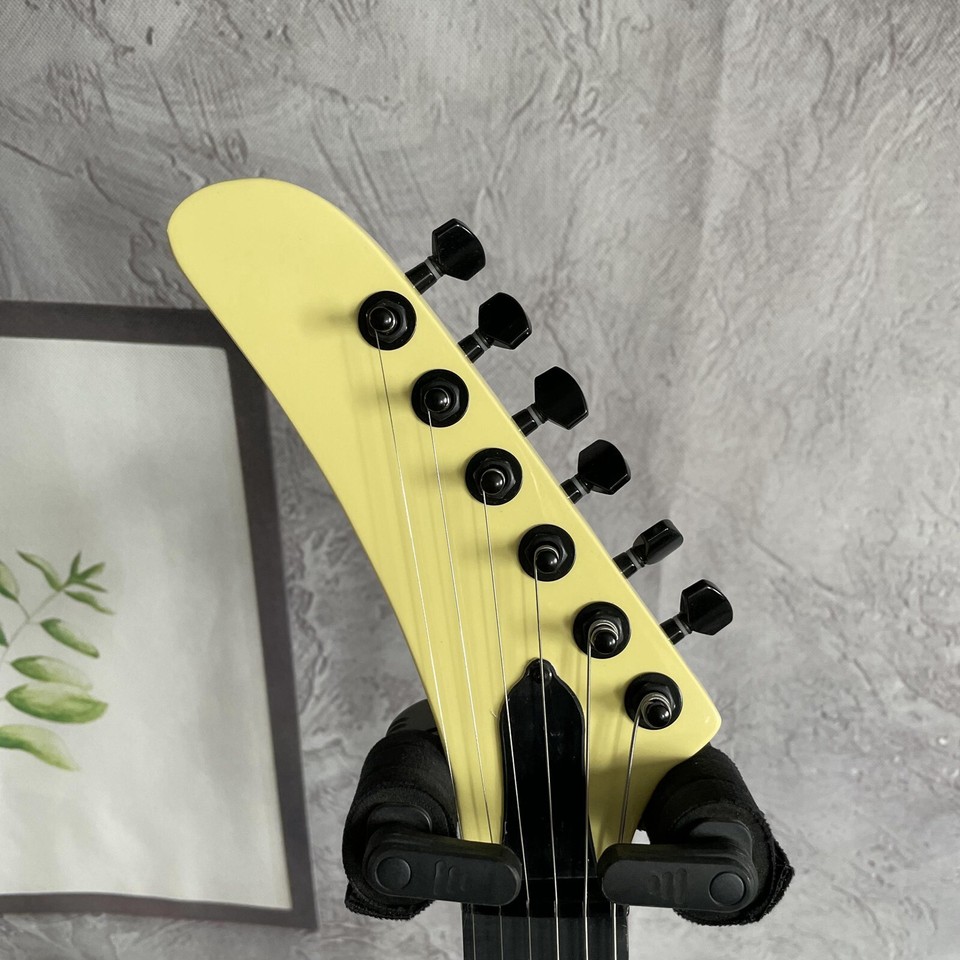 Unbranded Cream Yellow Explorer Electric Guitar HPL Fretboard Black ...