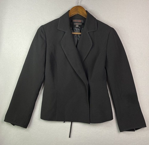 Anne Klein Womens Size 2P Black Open-front Topper Blazer Jacket Top New ...
