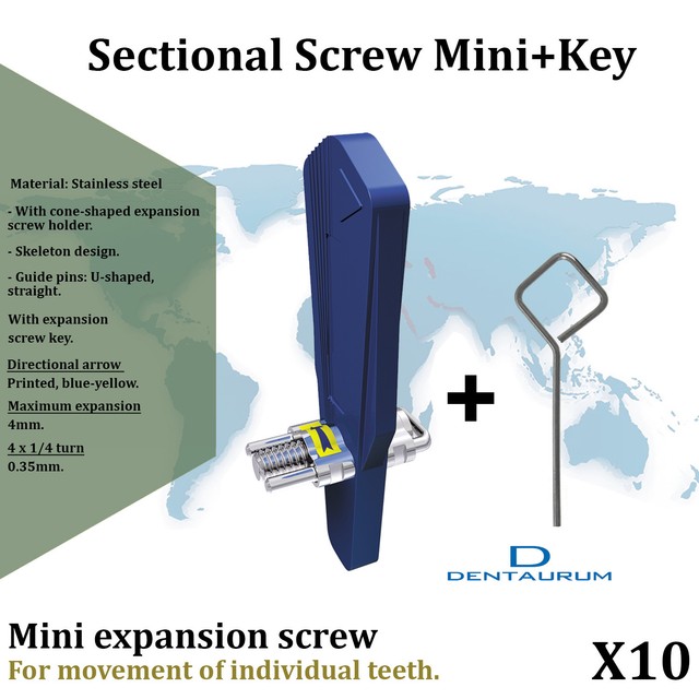 Orthodontic Mini Expansion Screw Sectional Individual Teeth Dentaurum ...