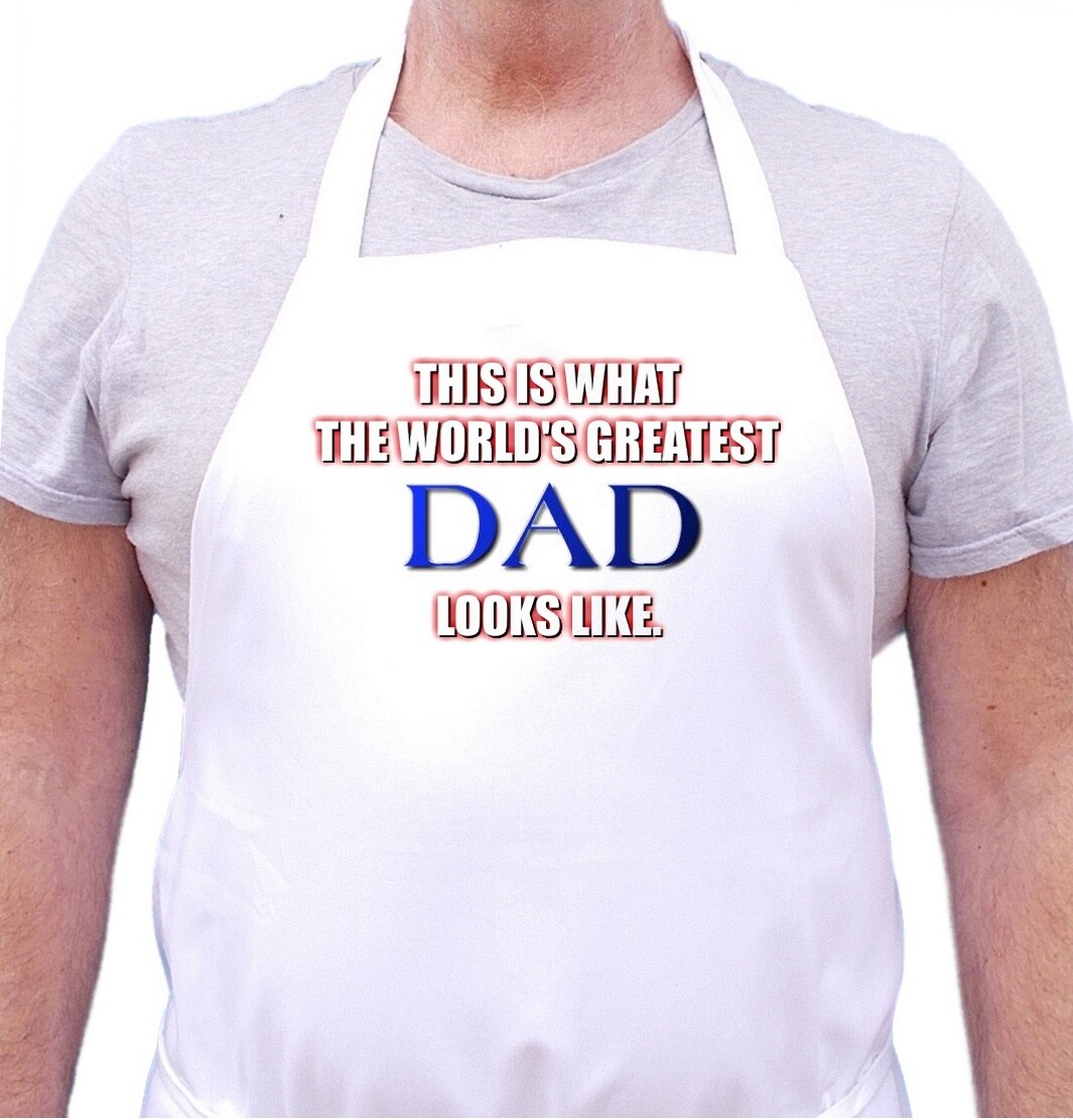 Chef Aprons For Men World's Greatest Dad Novelty Cooking Apron by ...