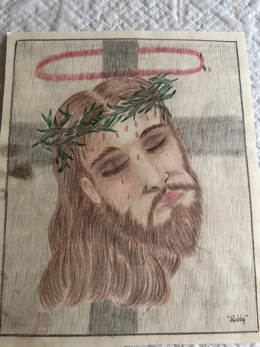 Jesus Christ On The Cross Drawing In Pencil