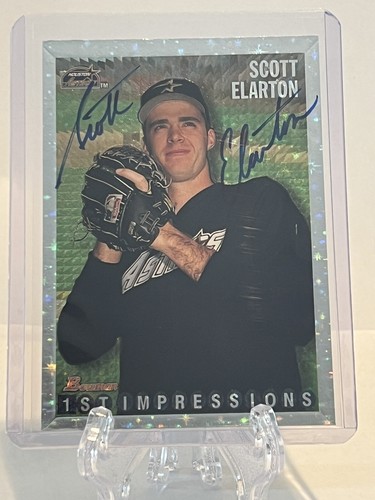 1995 Scott Elarton Auto Bowman Silver Foil 1st Impressions | eBay