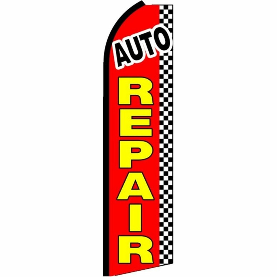 Auto Repair Flag Flutter Feather Banner Swooper Advertising Bundle ...