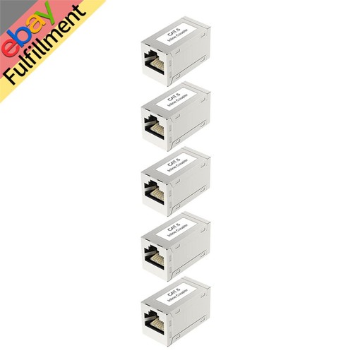 5pcs RJ45 Cat6 Shielded Ethernet Cable Inline Coupler PoE Female to ...