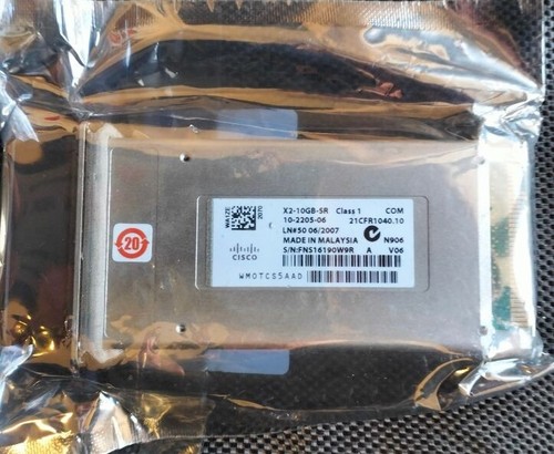 GENUINE Cisco X2-10GB-SR 10-2205-04 10 Gigabit Transceiver One Year ...
